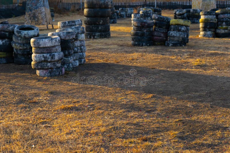 Space for Playing Paintball with the Paint Marks Stock Image - Image of ...