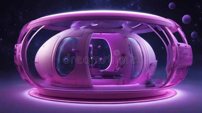 _A Space Pod in Space that Has a Quirky and Alien Design. the Space Pod ...