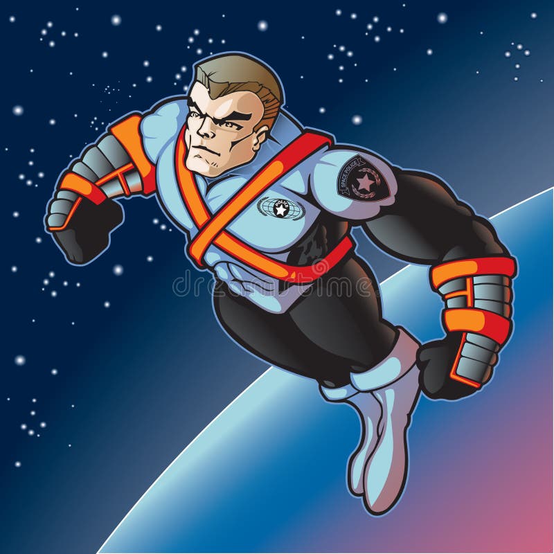 Space Police stock vector. Illustration of super, manga - 20451386