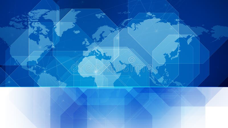 Space for Presenting Modern Layout Map Showcasing World with Connected ...