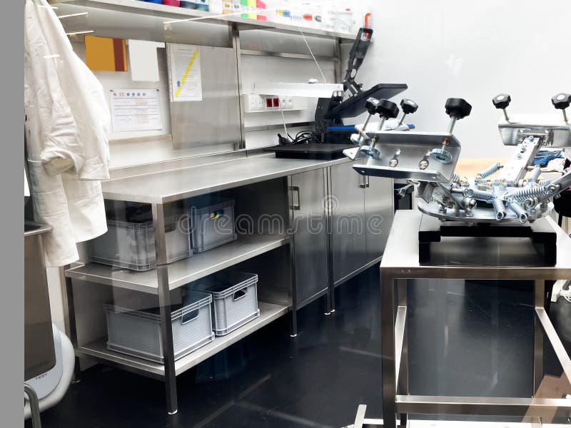 Space for Printing on T-shirts. Clothes Printing Machines, Prints Stock ...