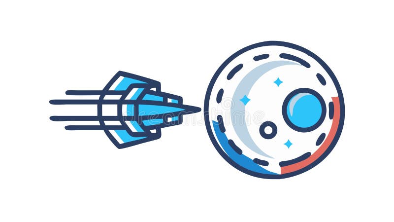 Space Probe Approaching a Distant Planet, Vector Design Generative AI ...