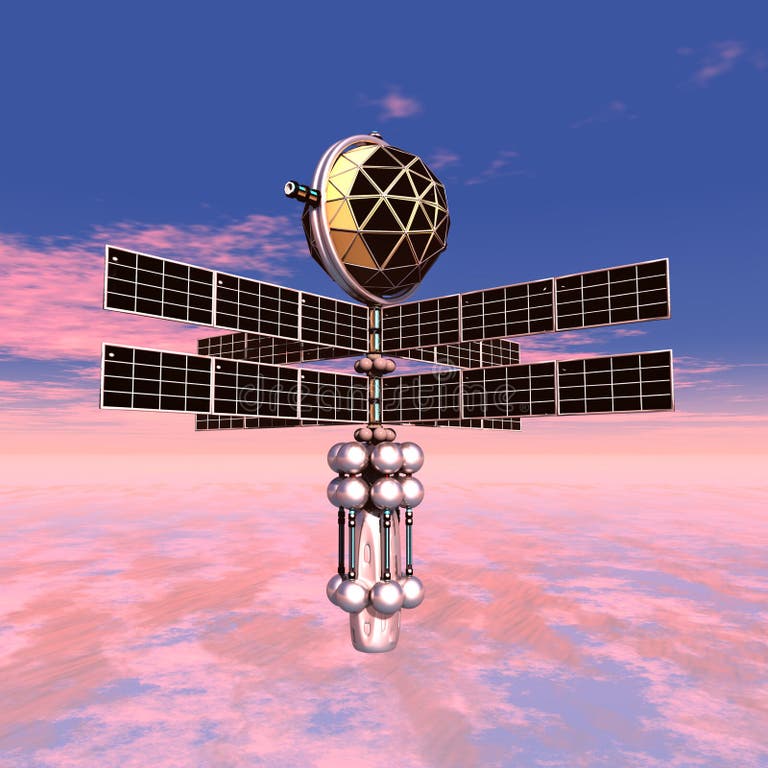 Space Probe in Earth S Atmosphere Stock Illustration - Illustration of ...