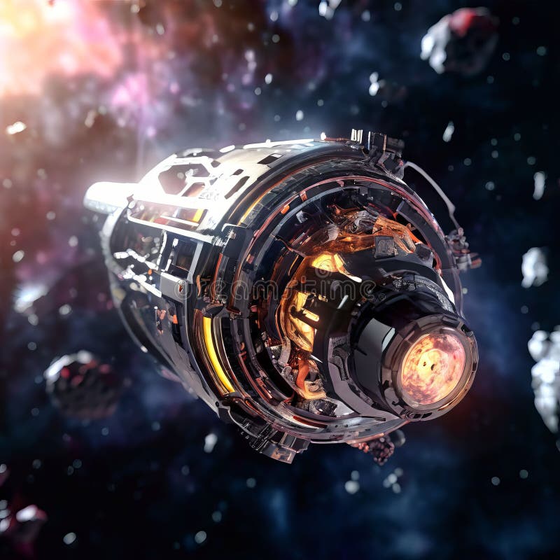 A Space Probe Entering a Distant Galaxy Its Sensors Collecting Stock ...