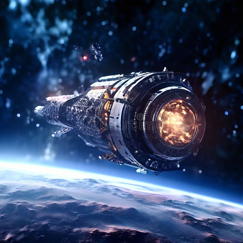 A Space Probe Entering a Distant Star System Its Sensors Collec Stock ...