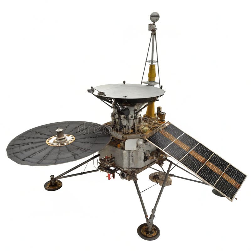Space Probe Isolated on White Background Stock Illustration ...