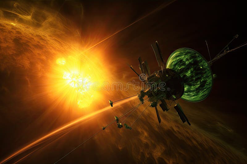 Space Probe in Midst of Solar Storm, with Visible Bursts of Energy and ...