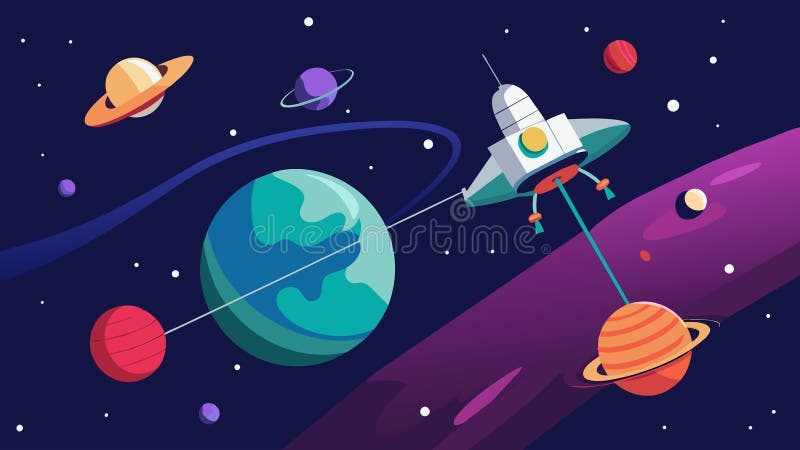 A Space Probe Sending Back Live Streams of Data As it Navigates through ...