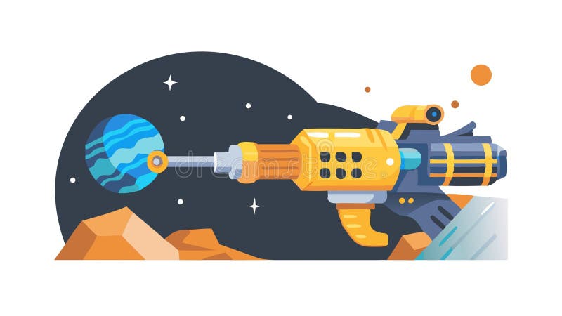 Space Probe Solar System Tour. Cosmic Exploration Science, Vector ...