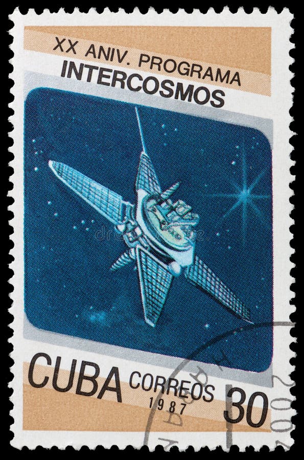Space program Intercosmos editorial stock photo. Image of cuba - 90047243