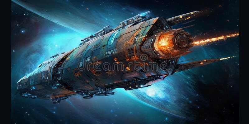 The Painting Depicts a Spaceship with an Unusual Shape. Ufo, Alien Ship ...