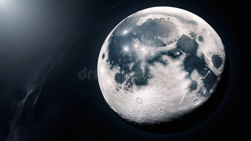 Space real look moon image stock illustration. Illustration of real ...