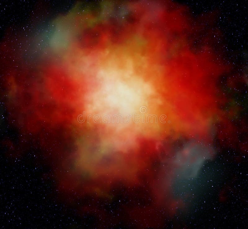 Space red fog stock illustration. Illustration of dangerous - 48263488