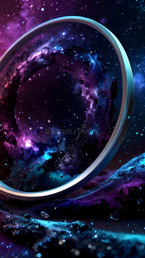 Space ring wallpaper stock illustration. Illustration of ring - 349619348