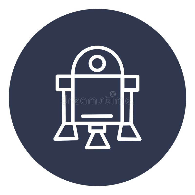 Space robot, icon stock vector. Illustration of vector - 261060249