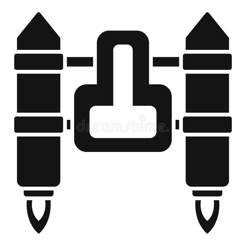 Space Rocket with Booster Accelerating in Space Stock Illustration ...