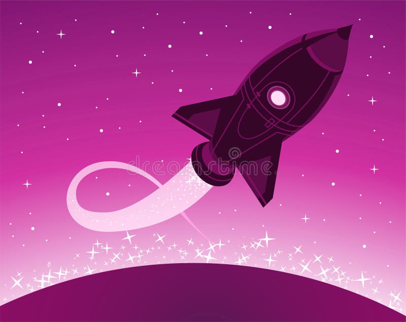 Space rocket cartoon stock illustration. Illustration of exploding ...