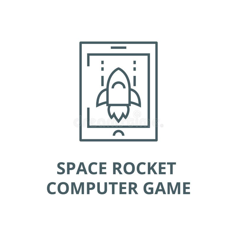 Rocket Computer Vector Logo with Simple Style Concept, Illustration of ...