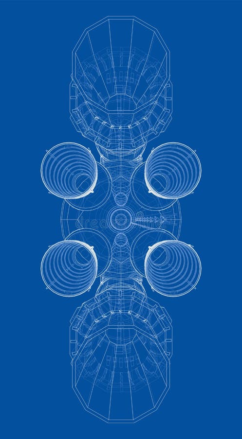 Space Rocket Wire Frame Stock Illustrations – 596 Space Rocket Wire ...