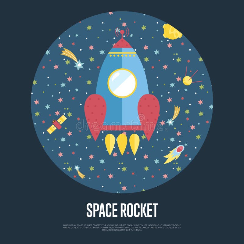 Galaxy Conceptual Cartoon Vector Web Page Template Stock Vector ...