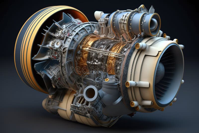 Space Rocket Engine in Full Test Throttle. Generative Ai Stock Photo ...