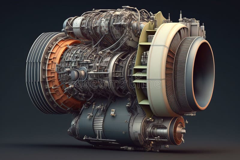 Space Rocket Engine in Full Test Throttle. Generative Ai Stock Photo ...