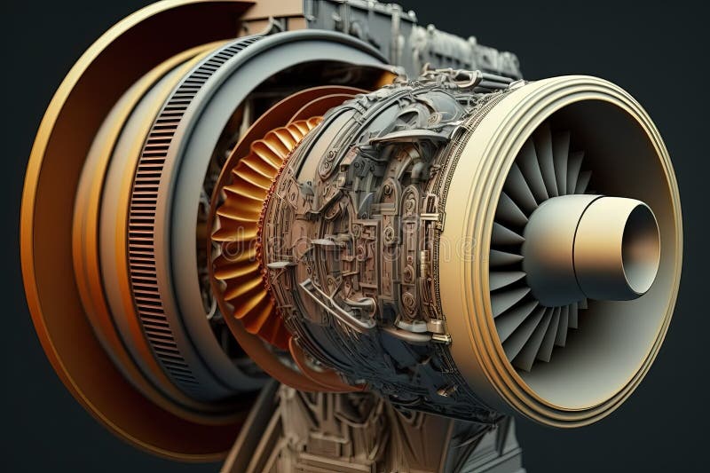 Space Rocket Engine in Full Test Throttle. Generative Ai Stock Photo ...