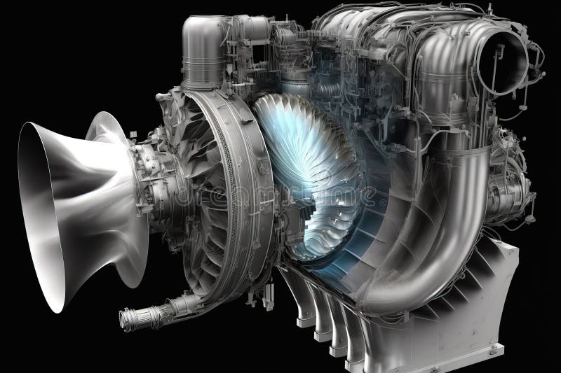 Space Rocket Engine in Full Test Throttle. Generative Ai Stock Photo ...