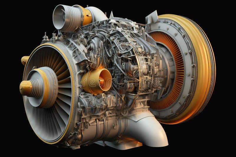Space Rocket Engine in Full Test Throttle. Generative Ai Stock Photo ...