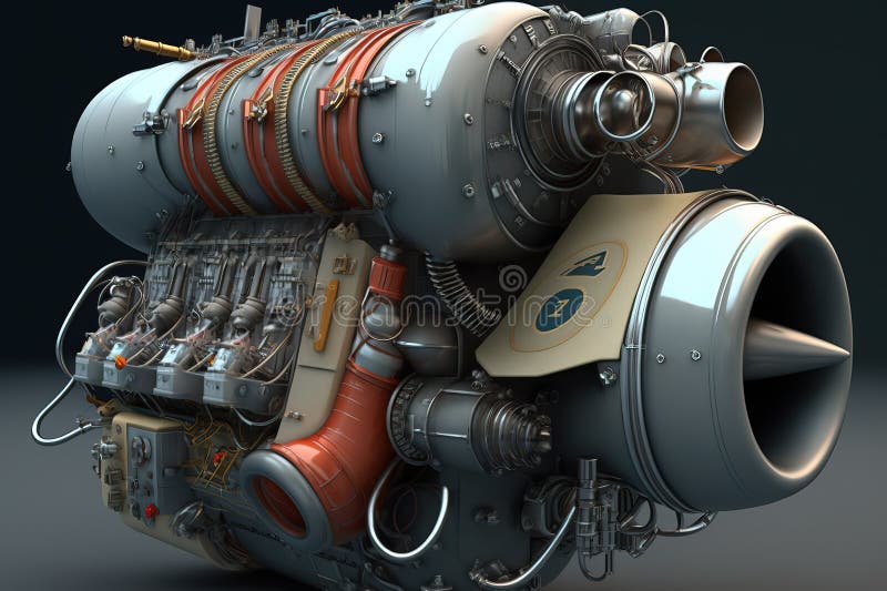 Space Rocket Engine in Full Test Throttle. Generative Ai Stock Image ...