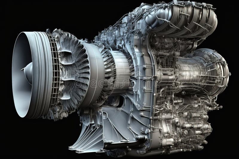 Space Rocket Engine in Full Test Throttle. Generative Ai Stock Image ...