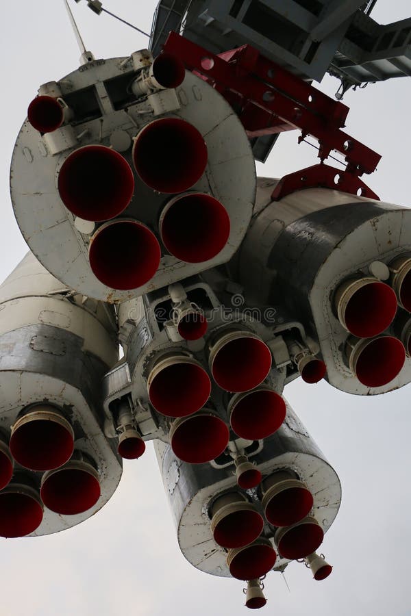 Space Rocket Engines and Nozzles Stock Image - Image of transportation ...