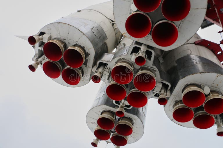 Space Rocket Engines and Nozzles Stock Photo - Image of power, flight ...