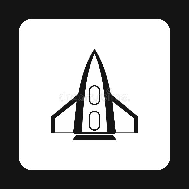 Space Rocket for Fly Icon, Simple Style Stock Vector - Illustration of ...