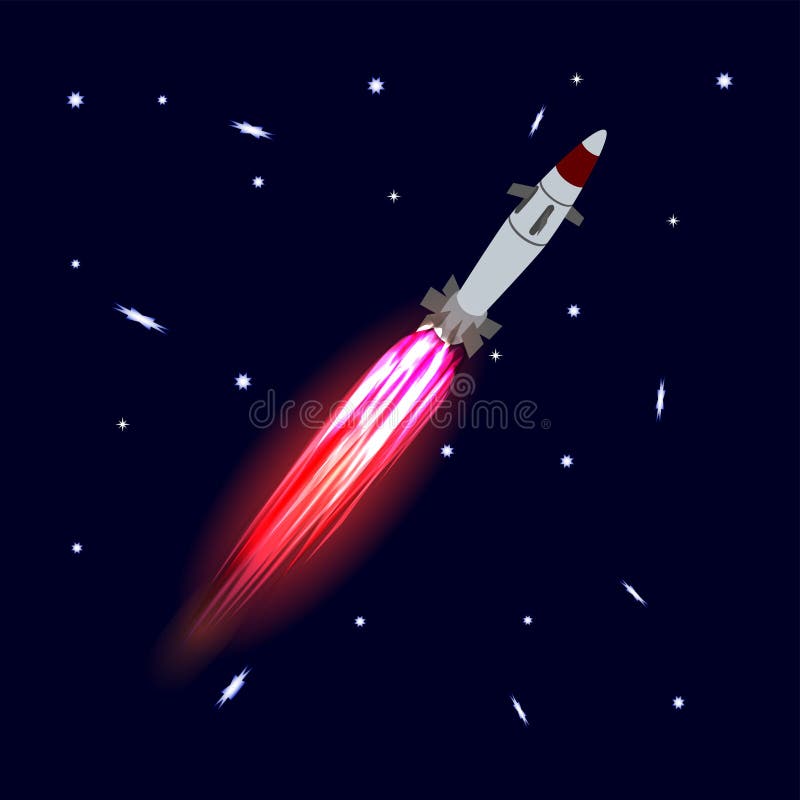 Space Rocket Fly Stock Vector Illustration Of Start 272937200