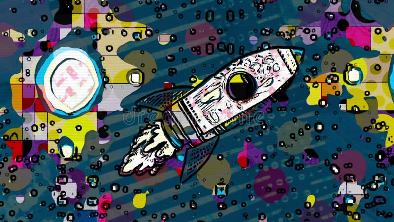 Space Rocket Hand Draw Animation Stock Video - Video of cosmos, journey ...