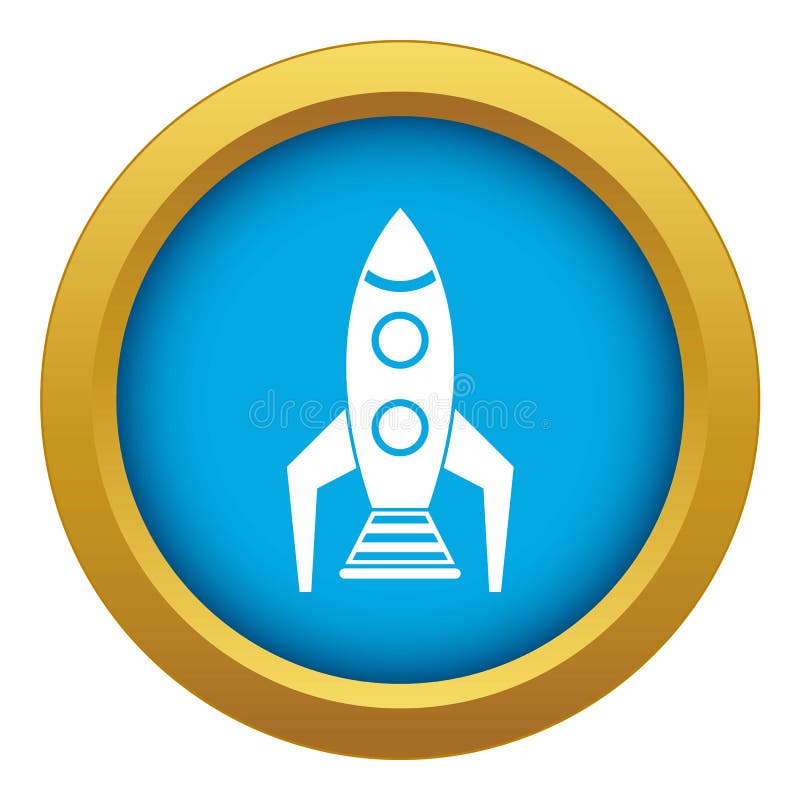 Space Rocket Icon Blue Vector Isolated Stock Vector - Illustration of ...