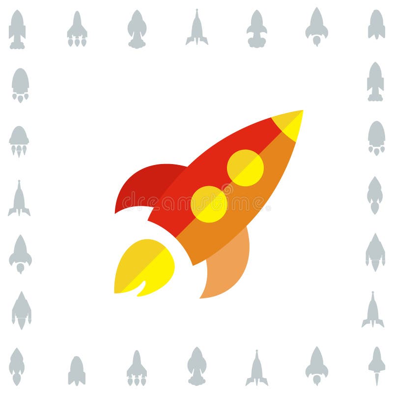 Space Rocket Icon or Startup Symbol Stock Vector - Illustration of ...