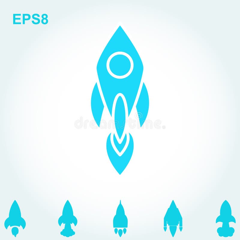 Space Rocket Icon or Startup Symbol Stock Vector - Illustration of ...