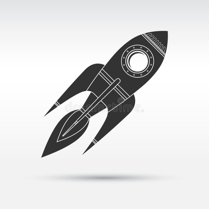 Space Rocket Icon. Vector Illustration Stock Vector - Illustration of ...