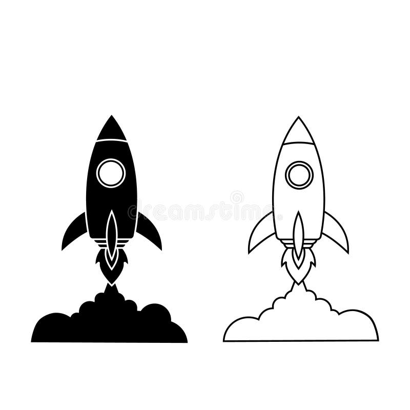 Space Rocket Icon Vector. Space Craft Illustration Sign. Shuttle Symbol ...