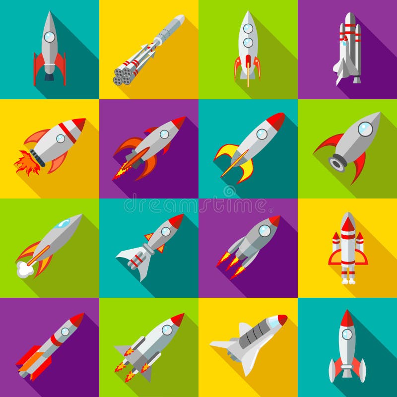 Rocket icons set stock vector. Illustration of design - 47188323