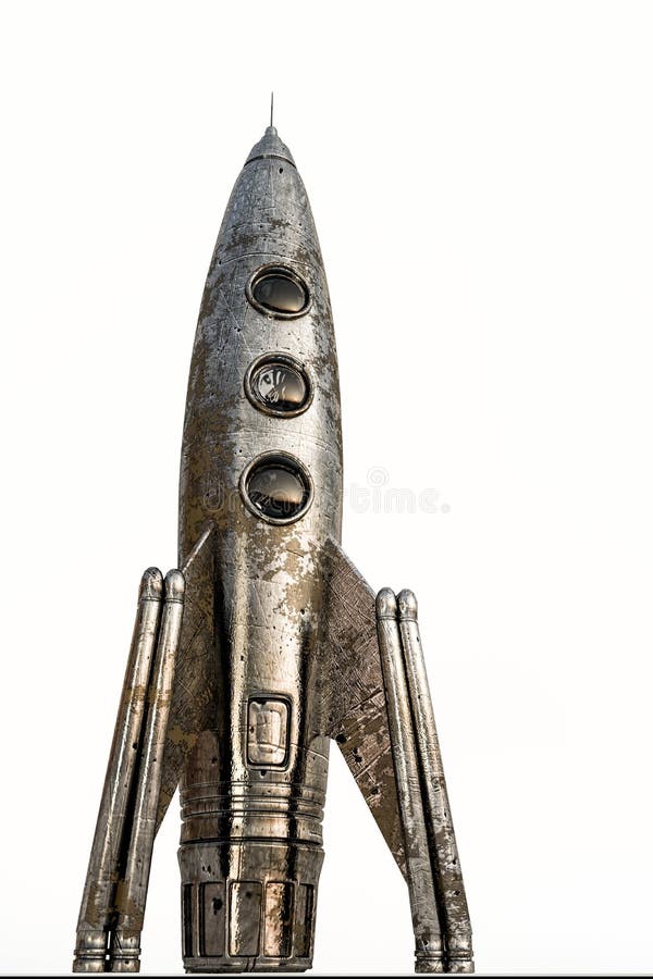 Rocket isolated on white stock illustration. Illustration of spaceship ...