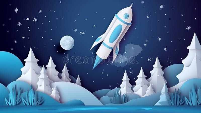 Space Rocket Launch. AI Generated Stock Image - Image of cosmos ...