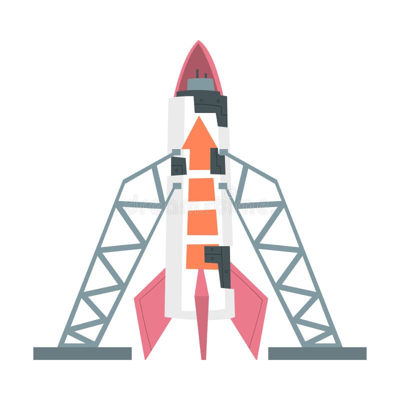 Space Rocket Launch, Business Project Start Up Concept Cartoon Style ...