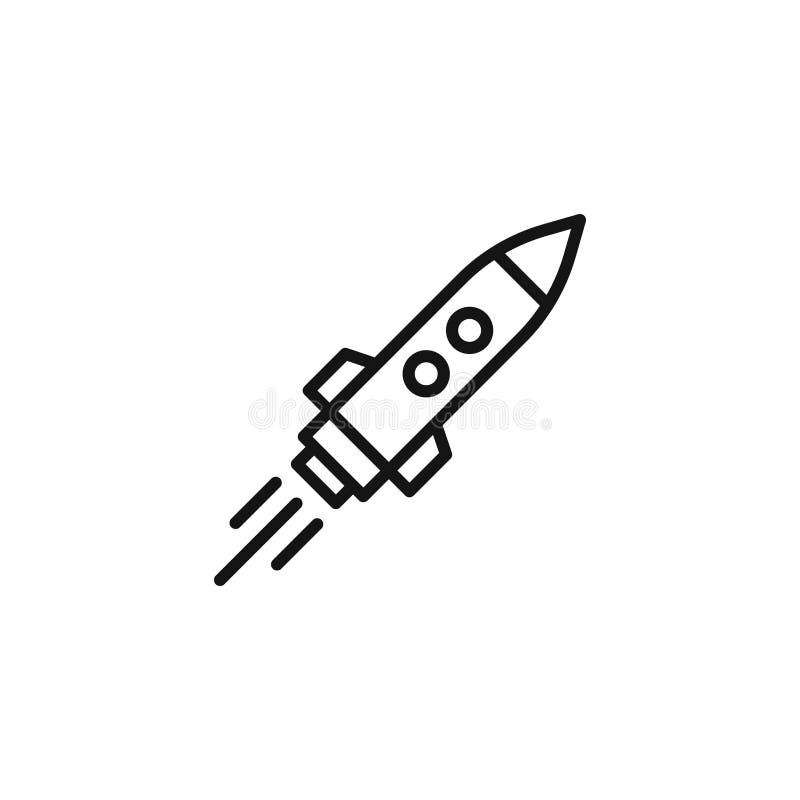 Space Rocket Launch Icon Ideal for Innovation and Startups Stock Vector ...