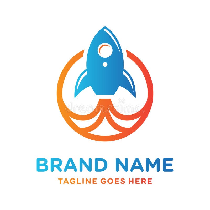 Space Rocket Launch Logo Design Stock Vector - Illustration of graphic ...