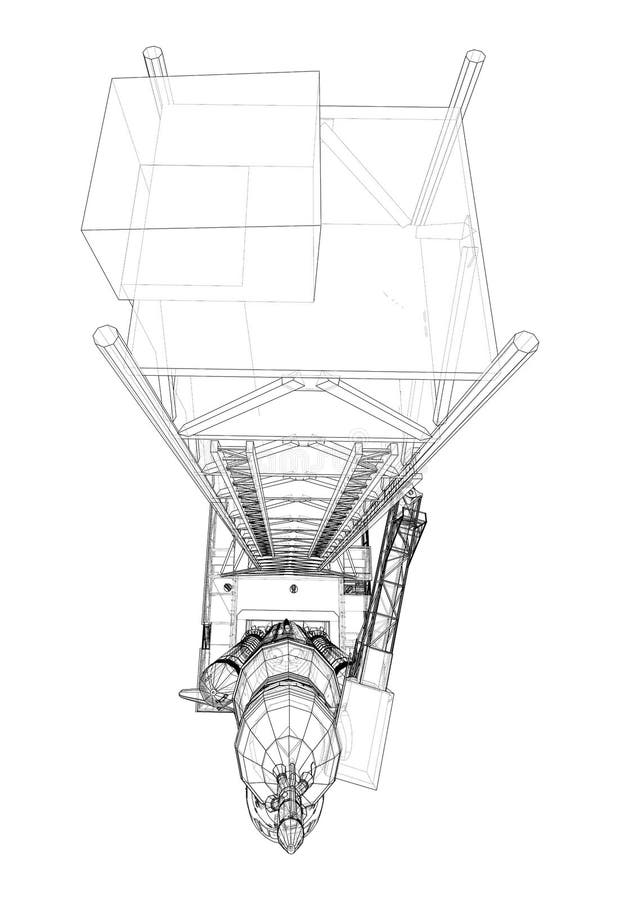 Space Rocket Wire Frame Stock Illustrations – 763 Space Rocket Wire ...