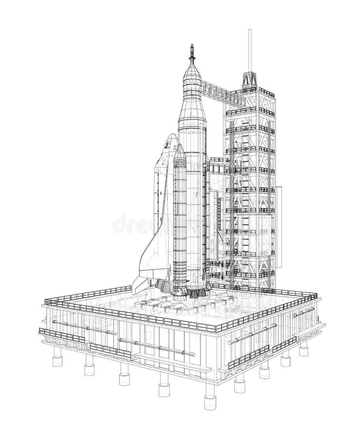 Vector Rocket Launch Pad Stock Illustrations – 361 Vector Rocket Launch ...