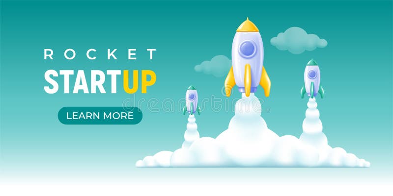 Space Rocket Launch Start Up Concept Stock Vector - Illustration of ...